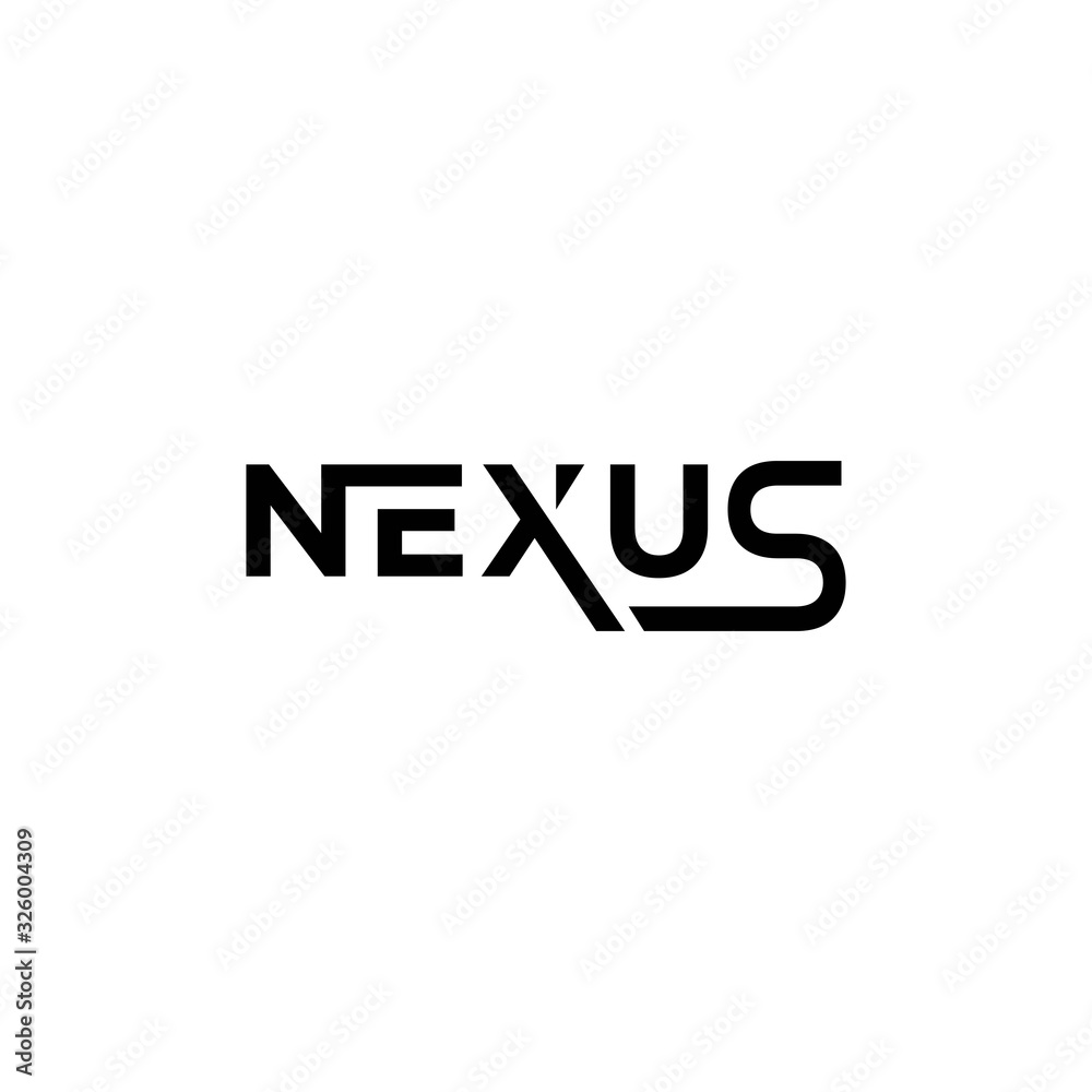 creative typography of nexus logo design Stock Vector | Adobe Stock