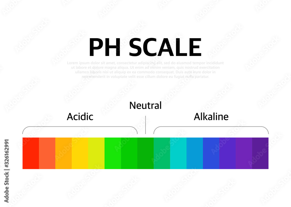 The Ph scale universal Indicator ph Color Chart diagram. Vector illustration with ph scale ...