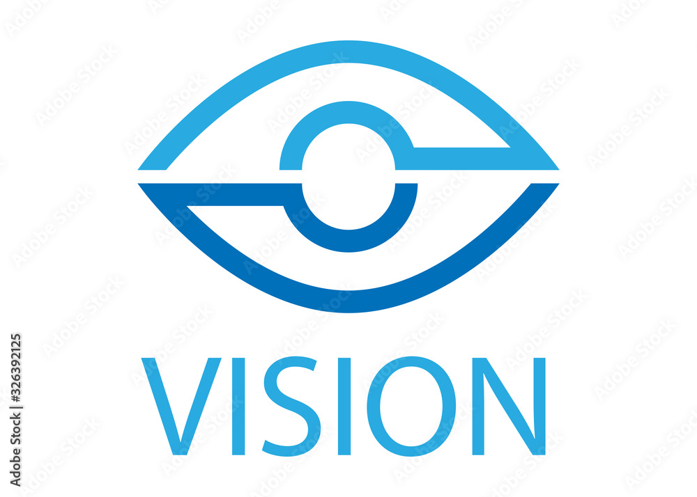 Vision Logo Vector - Isolated On White Background. Modern Eye Logo For ...