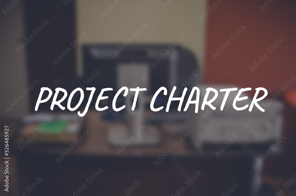 Project charter word with blurring business background Stock Photo ...