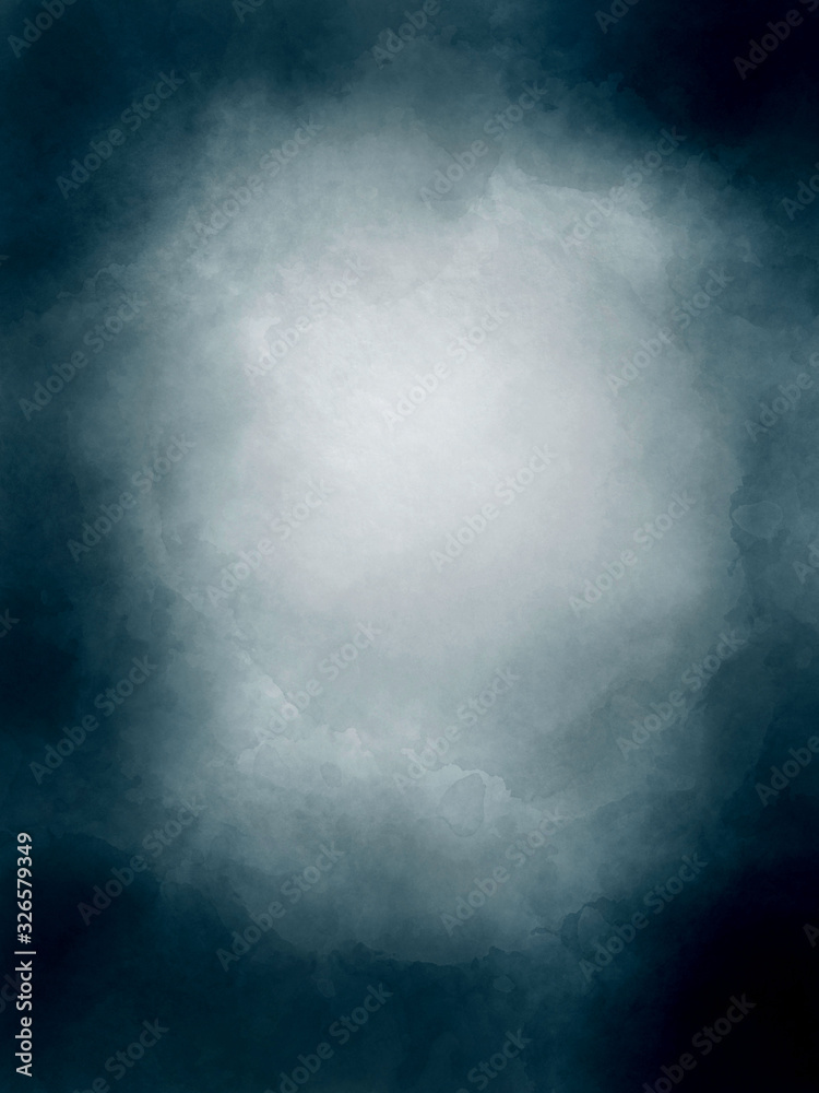 Navy blue watercolor background for a photo studio. Portrait backdrop ...