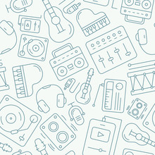 Sound Equipment Seamless Pattern Free Stock Photo - Public Domain Pictures
