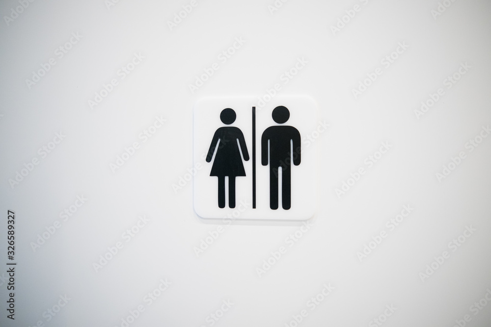 Toilet sign - Restroom Concept - black tone.WC / Toilet icons set. Men ...