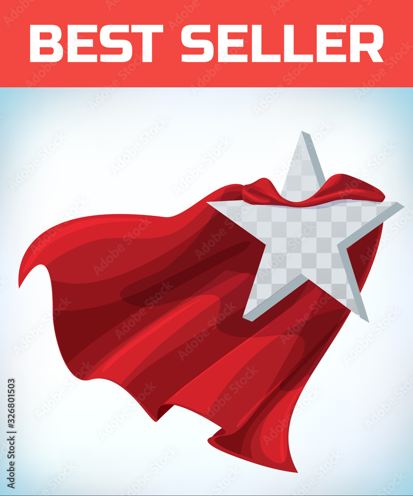 Vector de Stock Star concept. Star in cape. Super cloak. Super star ...