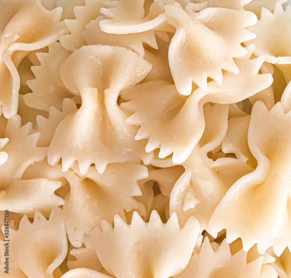 Photo Stock Close up of farfalle pasta background. Farfalle are a type ...