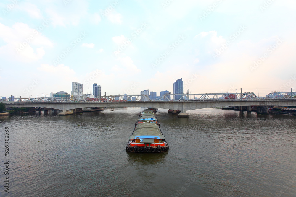Rama VI Bridge and the Si Rat-Outer Ring Road Expressway Bridge View ...