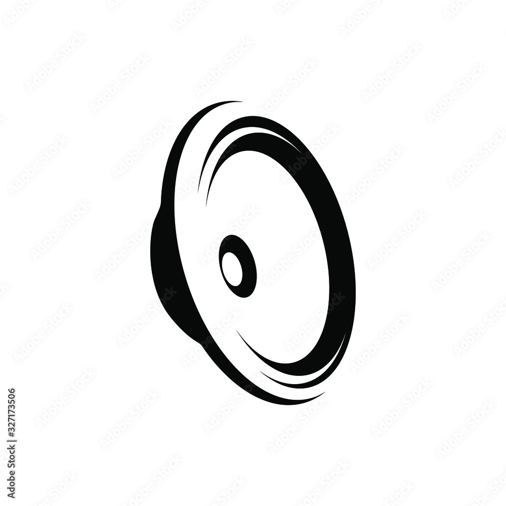 Vektor Stok black speaker icon, vector black speaker isolated on white ... Vektor Stok black speaker icon, vector black speaker isolated on white ...