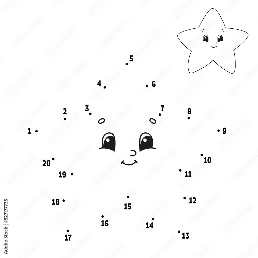 Dot to dot. Draw a line. Handwriting practice. Learning numbers for ...