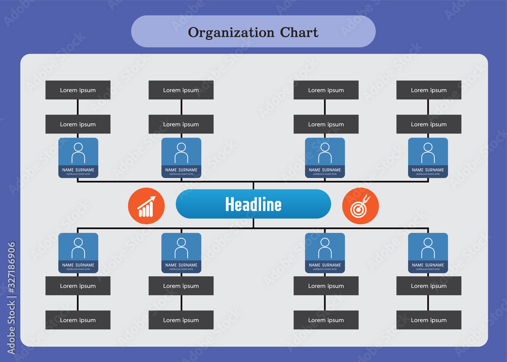 Organization Chart Infographics Stock Vector | Adobe Stock