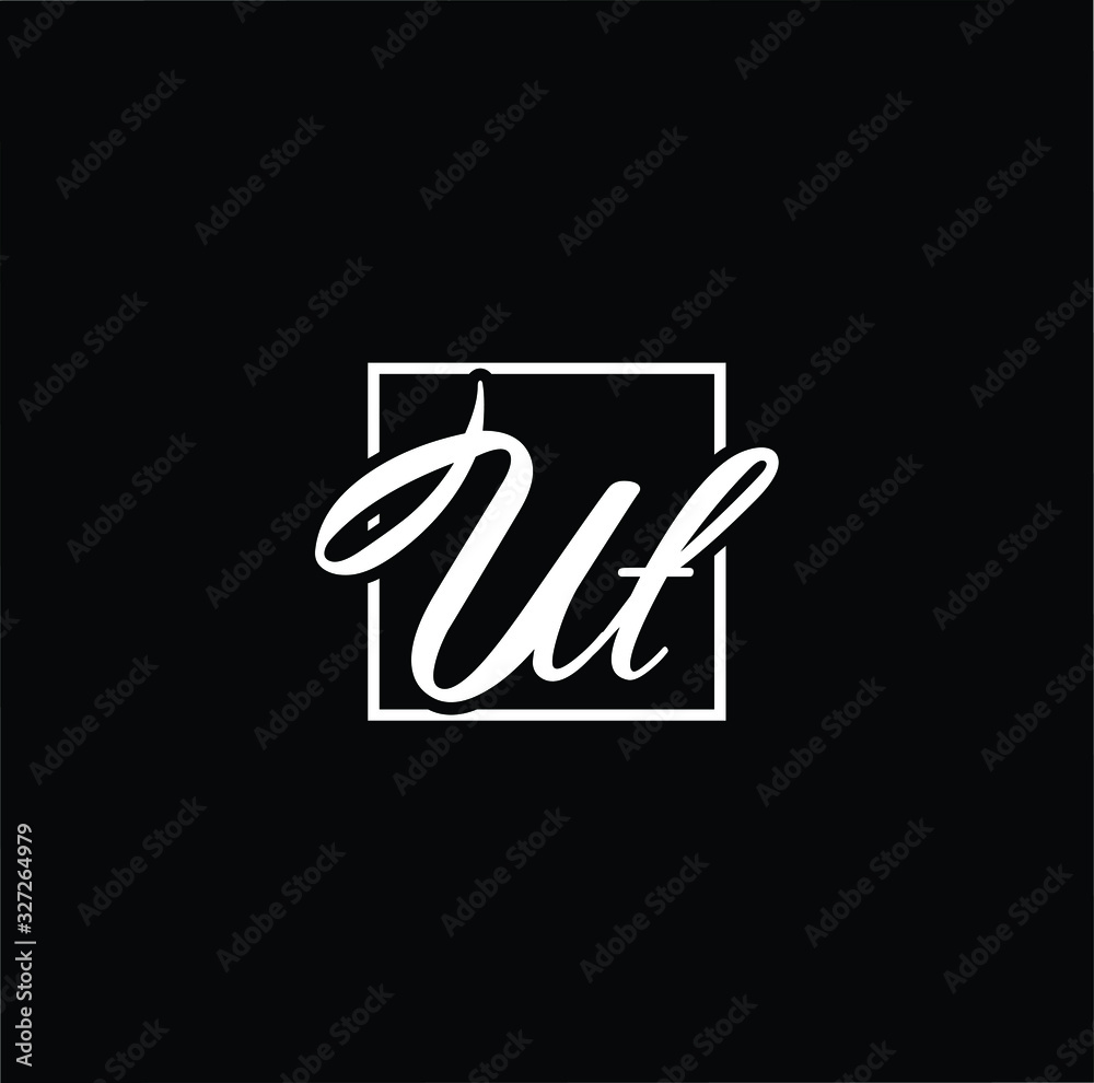 Initial based modern and minimal Logo. UT TU letter trendy fonts ...