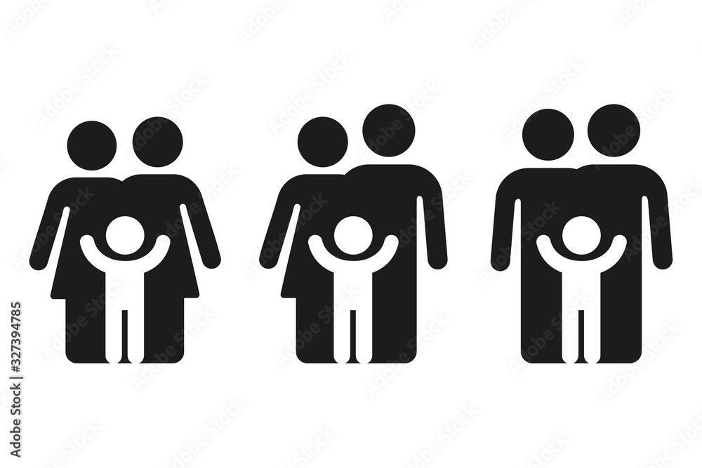 Simple family symbol icon Stock Vector | Adobe Stock