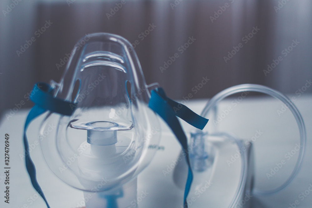 Medical equipment for inhalation with respiratory mask, nebulizer ...