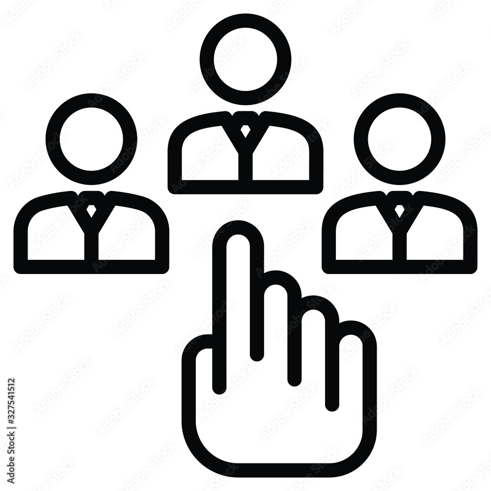 Screening and Selection of Candidate Concept, hrm symbol on white ...