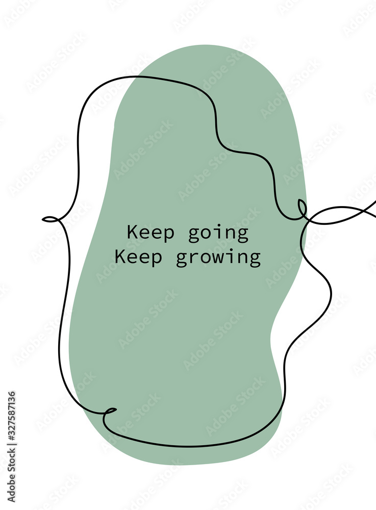 Positive motivation poster with quote on trendy abstract background ...
