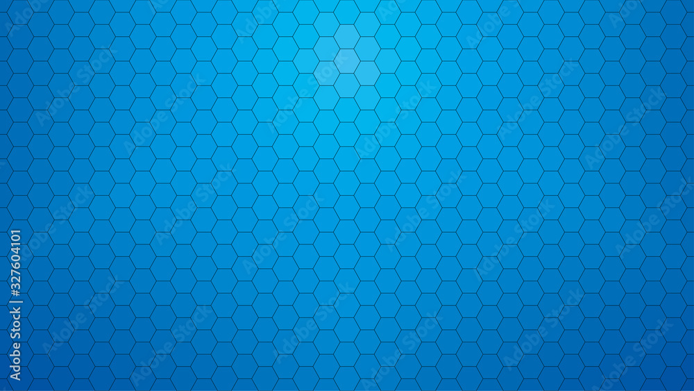 Deep blue hexagonal clear background for business presentation. HD 16x9 ...