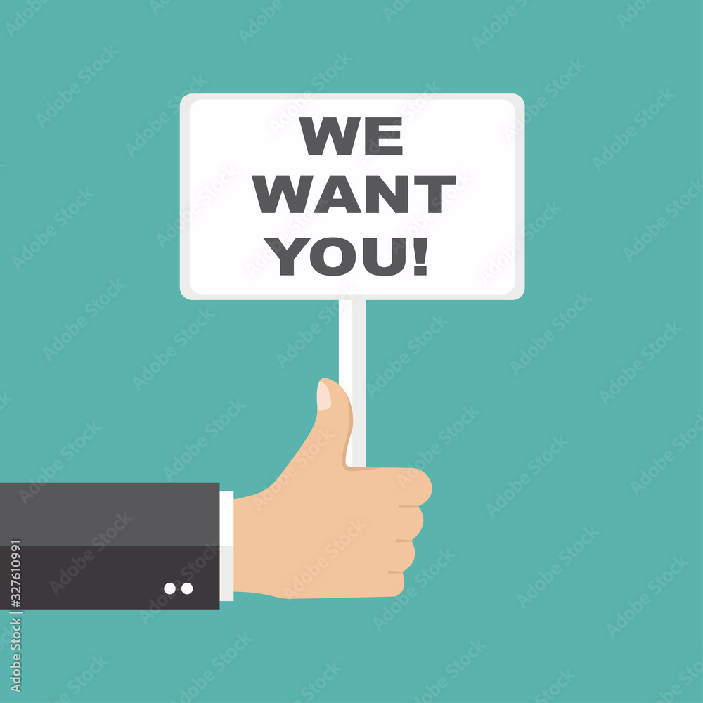 we want you banner - stock vector Stock Vector | Adobe Stock