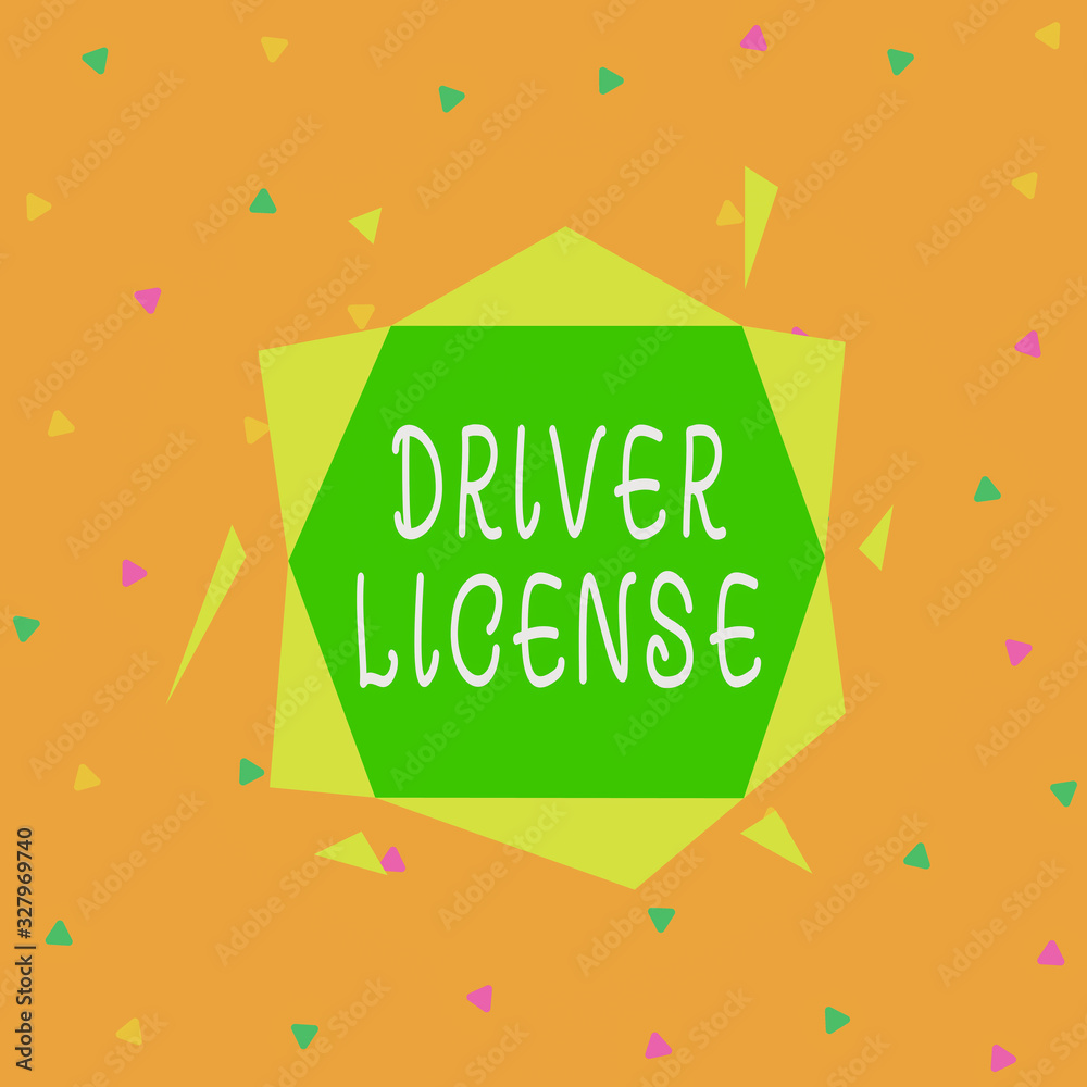 Handwriting text Driver License. Conceptual photo a document permitting ...