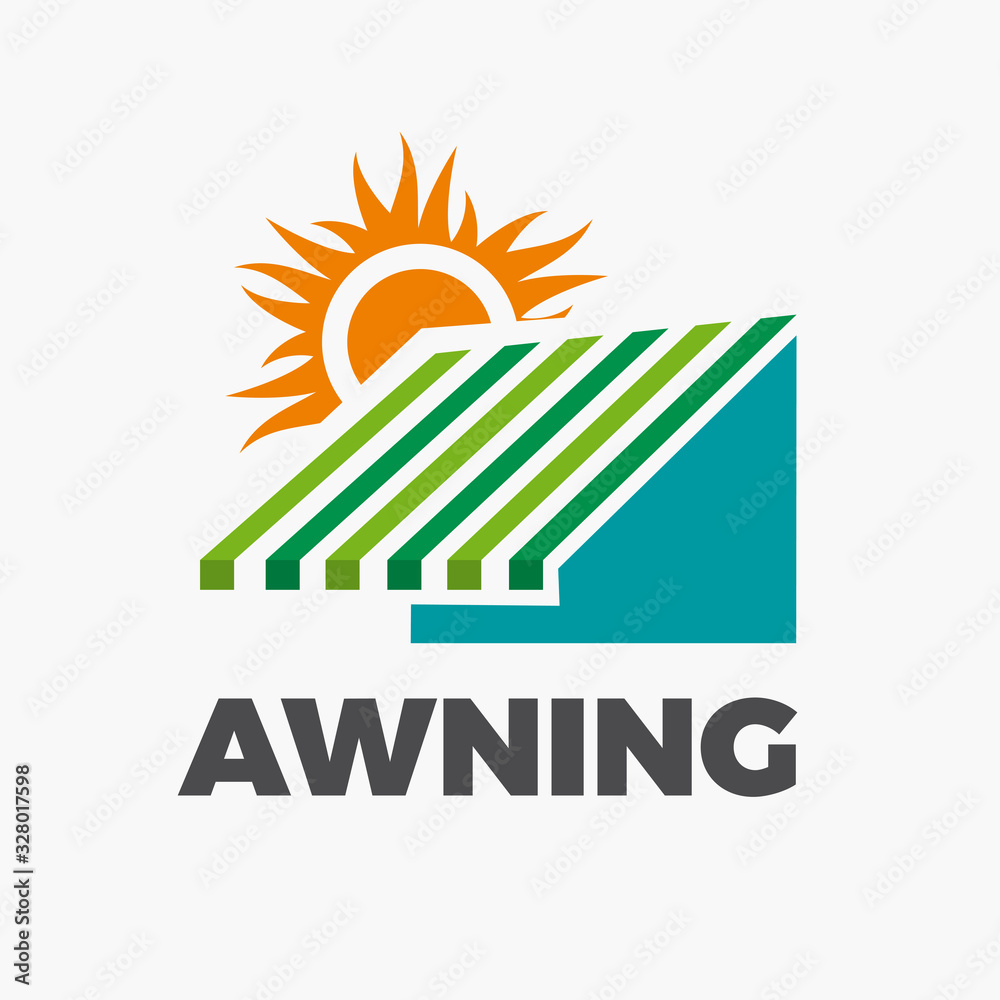 Awning logo design. Vector template Stock Vector | Adobe Stock