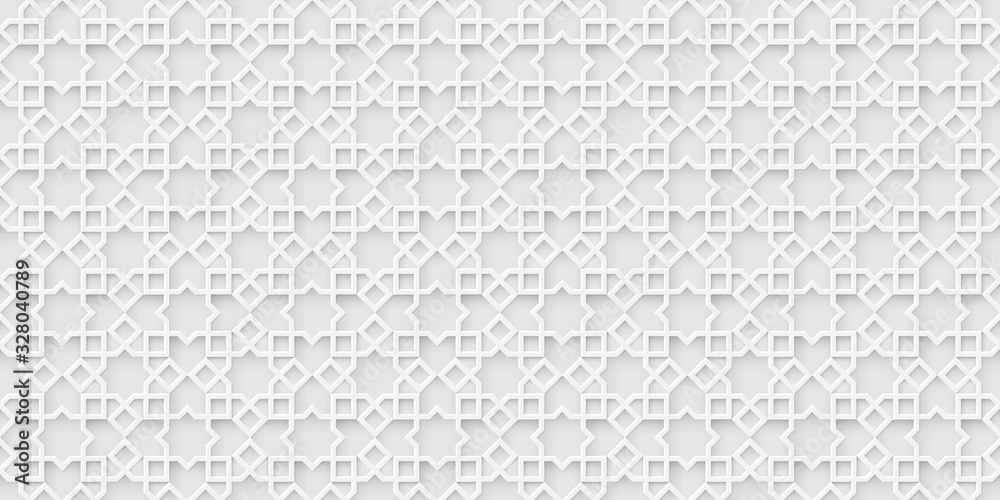 White islamic background, light arabic pattern Stock Vector | Adobe Stock