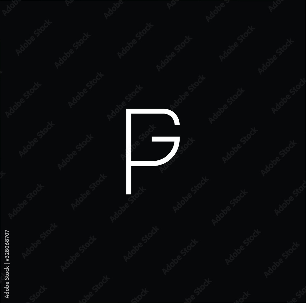 Initial based modern and minimal Logo. PG GP letter trendy fonts ...
