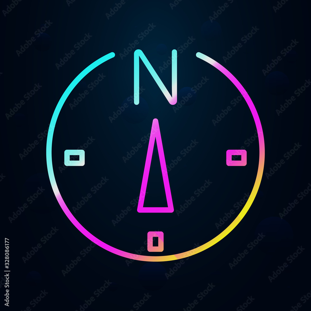 compass in nolan style icon. Simple thin line, outline vector of cargo ...