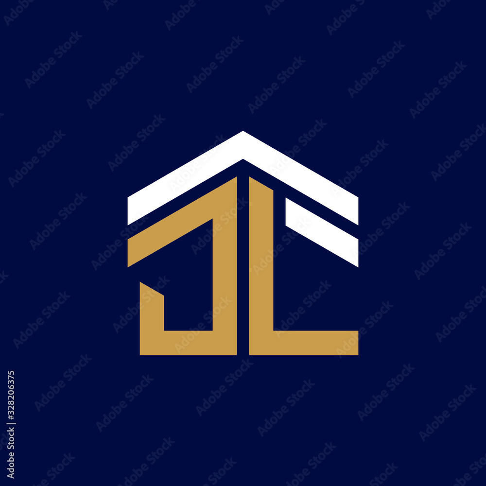 Initial Letters JL House Logo Design Stock Vector | Adobe Stock