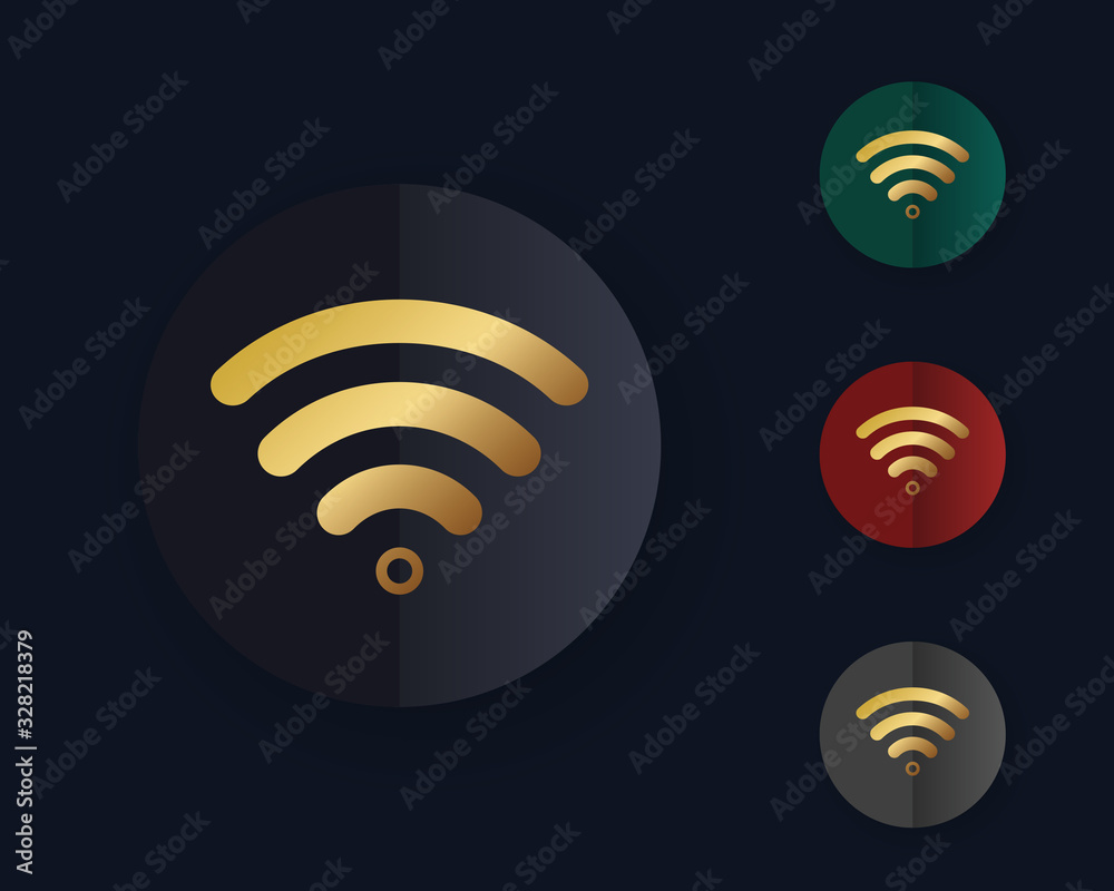 Wifi icon wireless internet connection signal Stock Vector | Adobe Stock