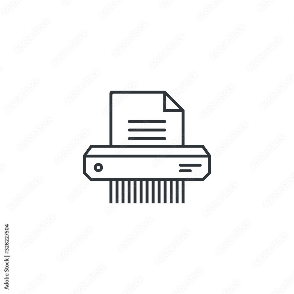 Paper shredder icon design isolated on white background. Vector ...