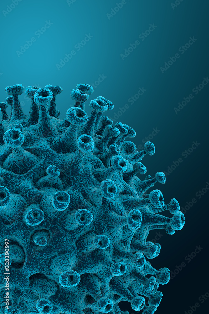 Microscopic view of a infectious SARS-CoV-2 omicron arcturus virus cell ...