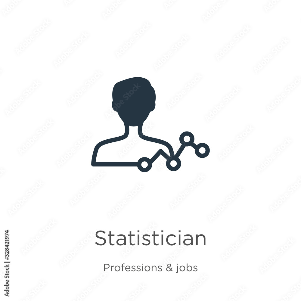 Statistician icon vector. Trendy flat statistician icon from ...