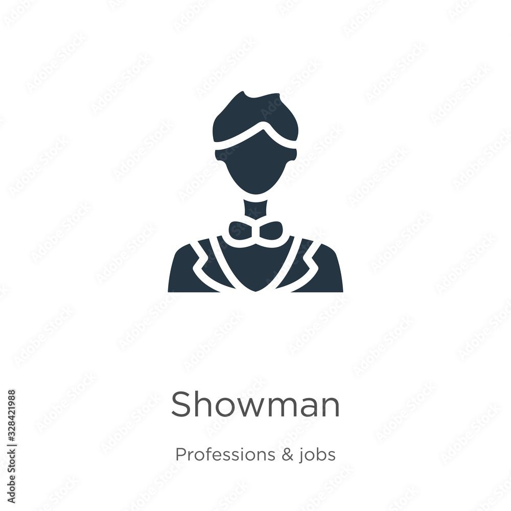 Showman icon vector. Trendy flat showman icon from professions ...