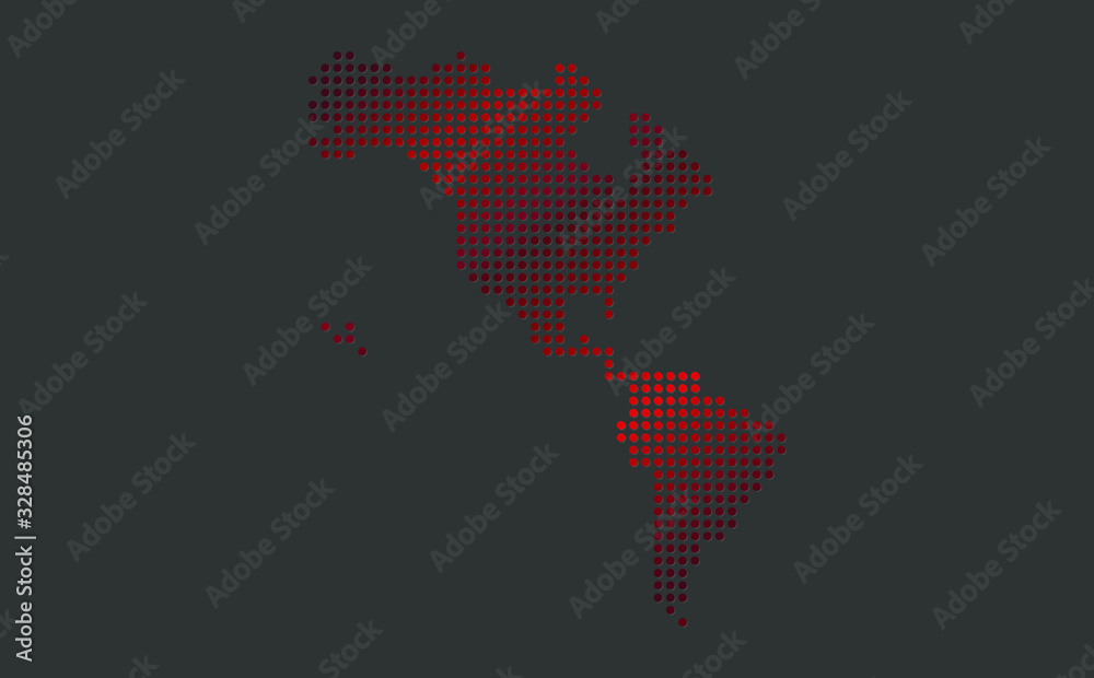 American continent blank map vector . continent of america digital map ...