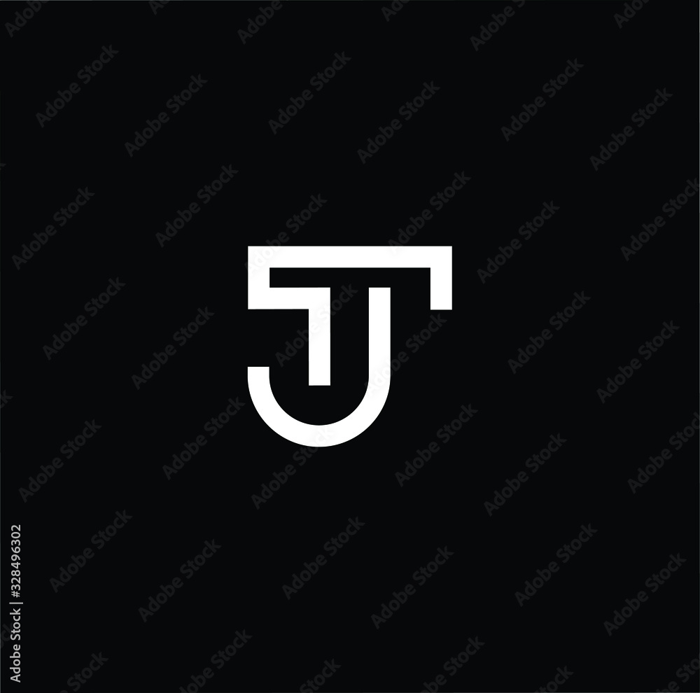 Initial based modern and minimal Logo. TJ JT letter trendy fonts ...