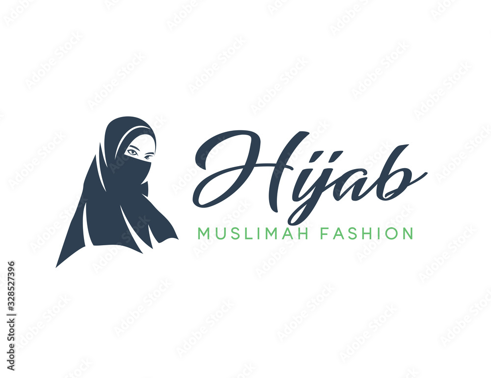 Muslim fashion logo template, muslim for hijab fashion store, vector ...