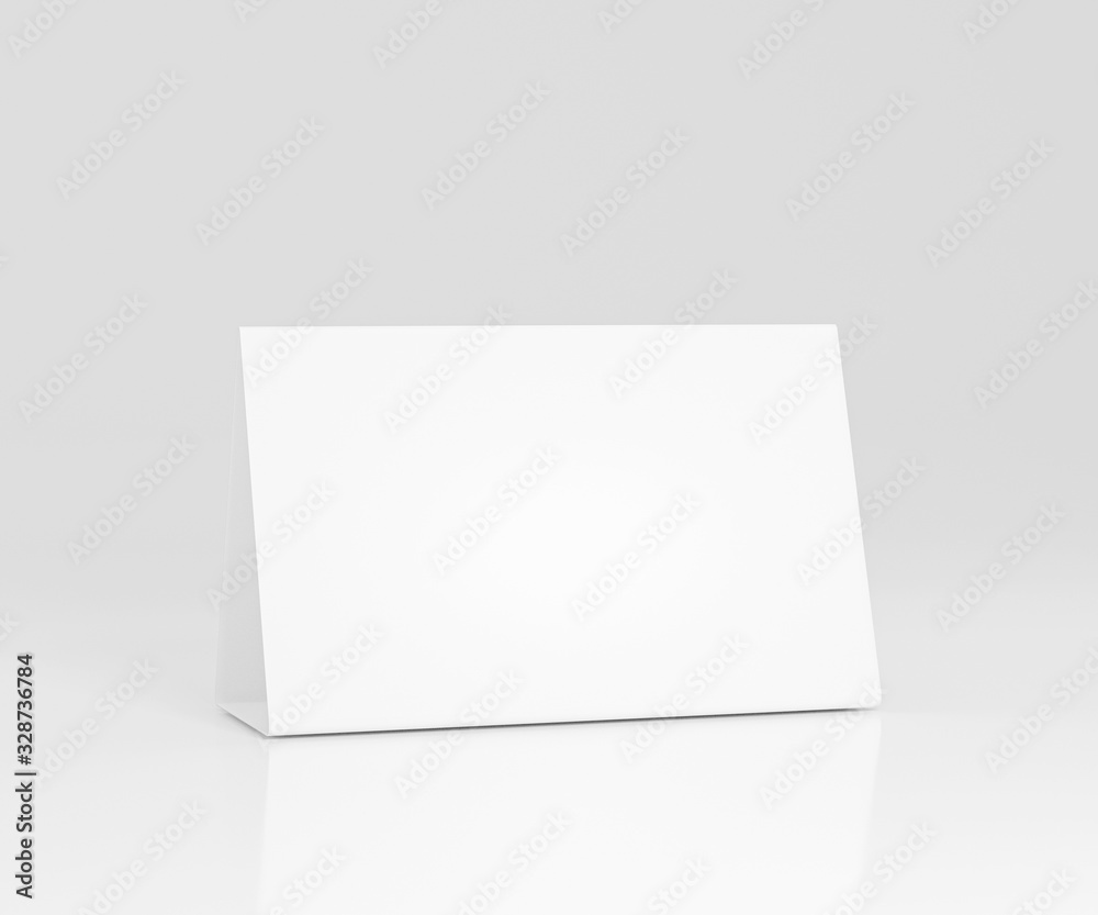 Promotional table talker isolated on white background, mockup template ...