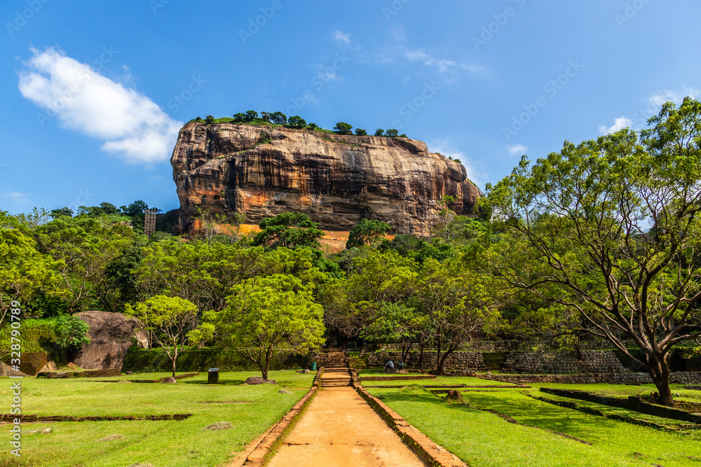Sigiriya or Lion rock - ancient rock fortress, Dambulla, Central ...