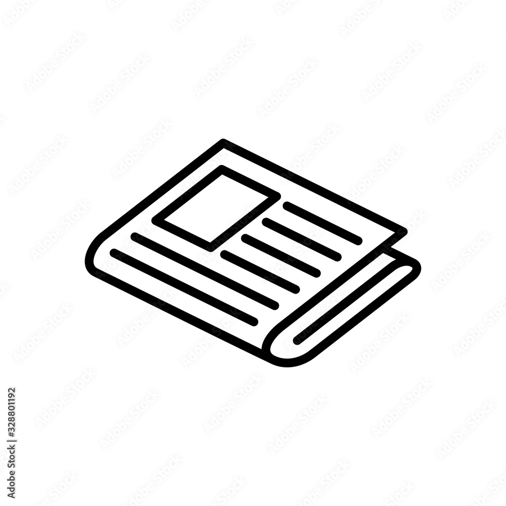 Newspaper icon isolated on white background. news paper icon vector ...