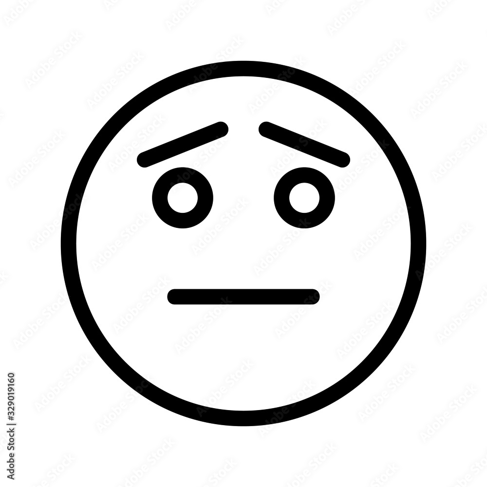 regret expression icon with outline style. Suitable for website design ...