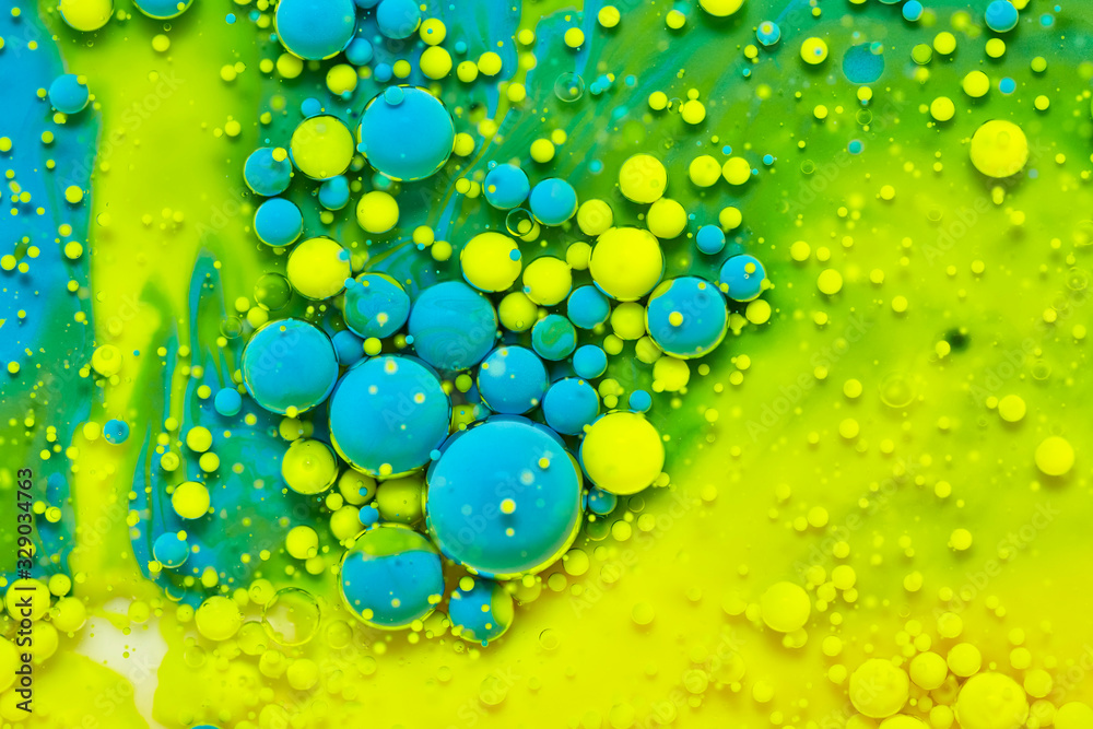 Colourful acrylic bubbles.Abstract ink design template mixed texture ...