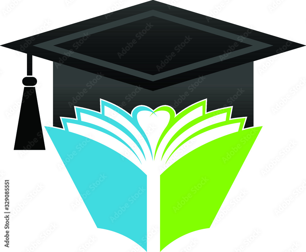 book graduation cap Stock Vector | Adobe Stock