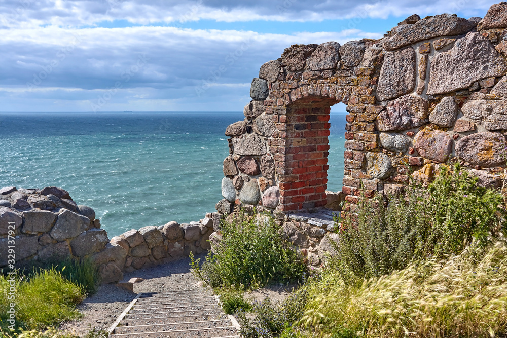 Ruins of Hammershus castle - Scandinavia's largest medieval ...