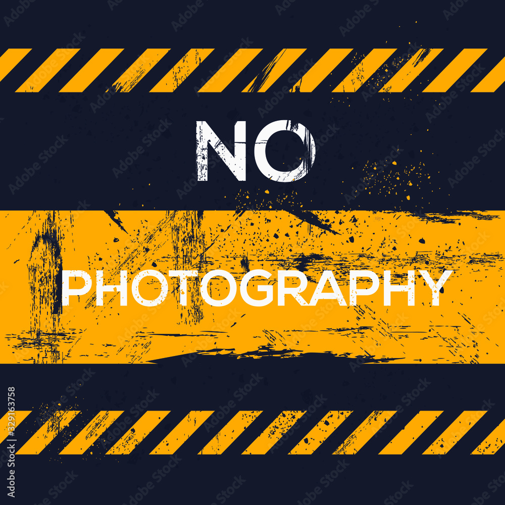 Vetor Warning sign (no photography), vector illustration. do Stock ...