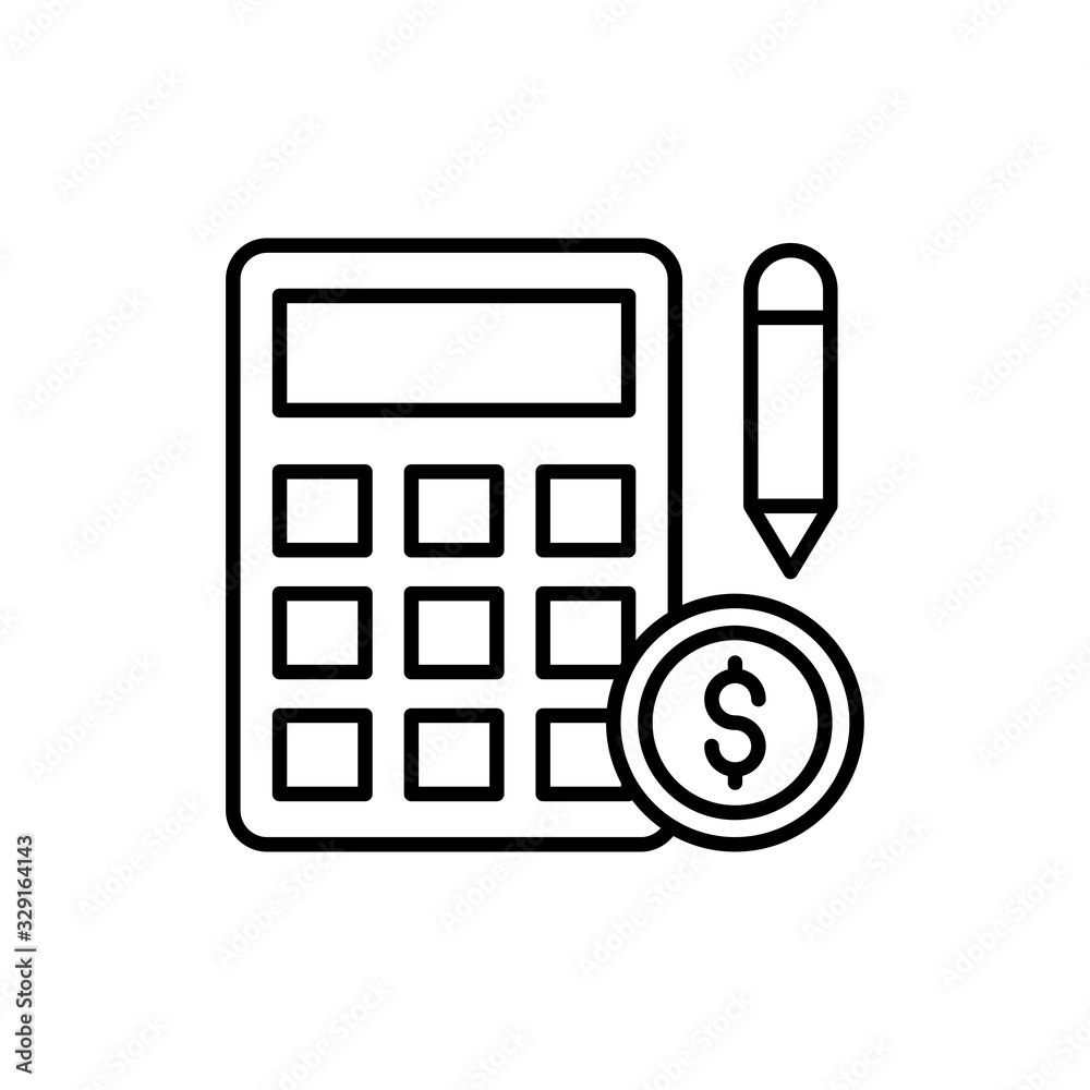 Accounting Vector illustration Line With Color Background and ...