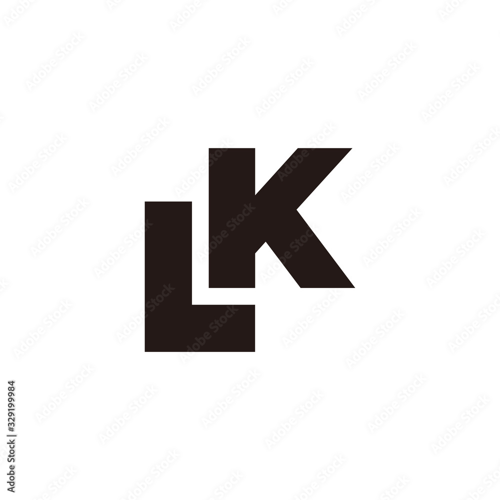 letter lk simple geometric logo vector Stock Vector | Adobe Stock