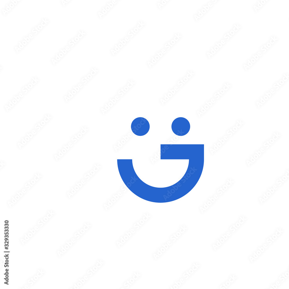 G smile logo Stock Vector | Adobe Stock