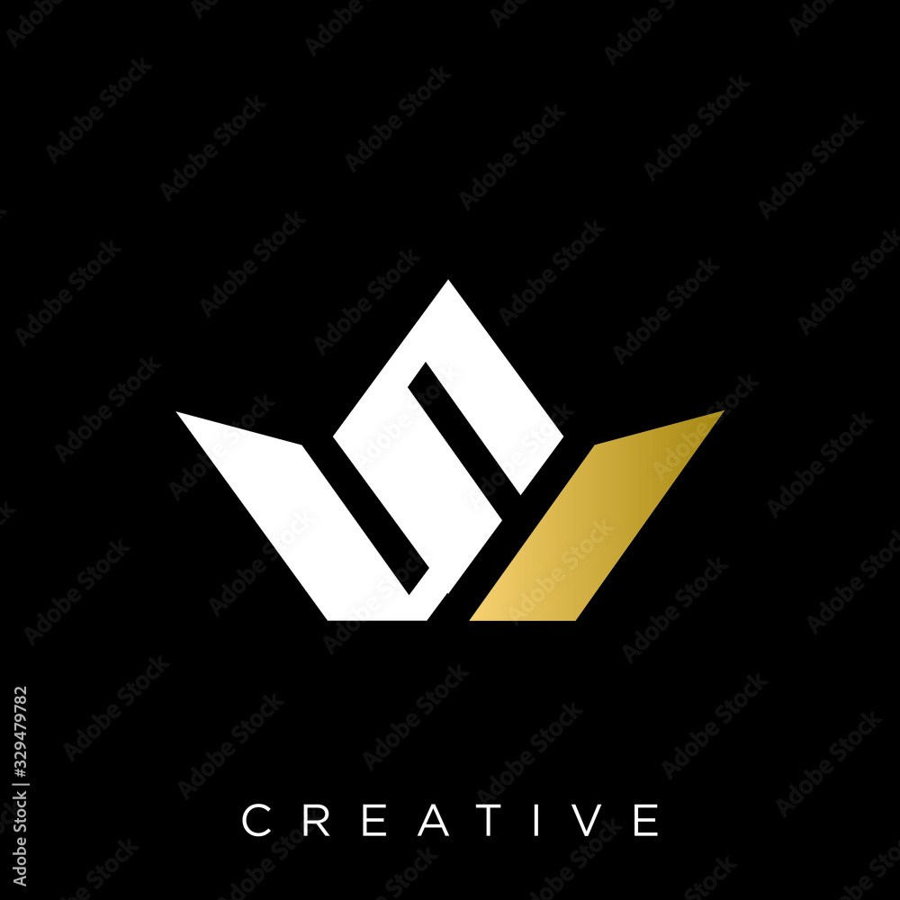 sw logo design vector Stock Vector | Adobe Stock