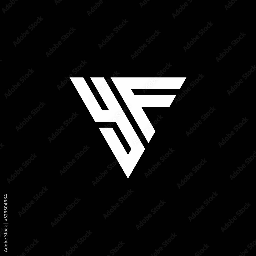 YF Logo letter monogram with triangle shape design template Stock ...
