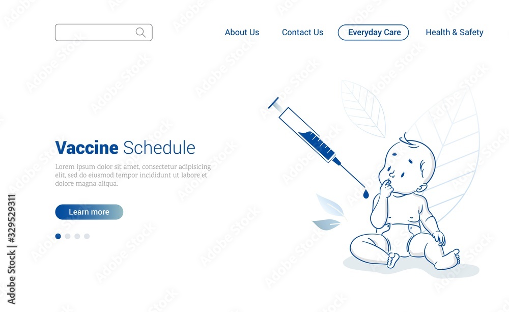 Baby Vaccination Concept. Healthcare and Medical Web Page Design ...