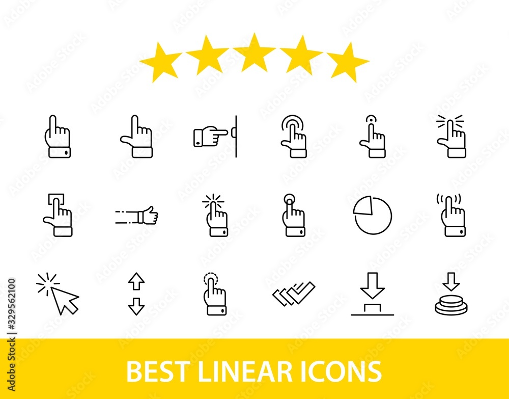 Click Set of Buttons related Vector Icons. Contains such Icons as ...