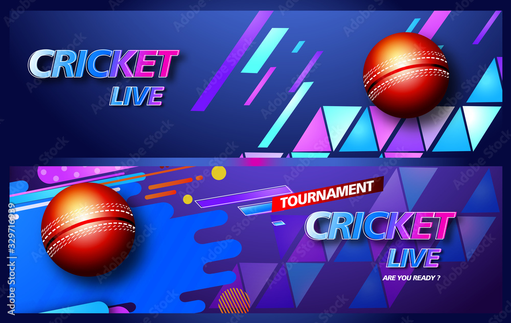 illustration of Cricket live with ball for Cricket Championship cricket ...